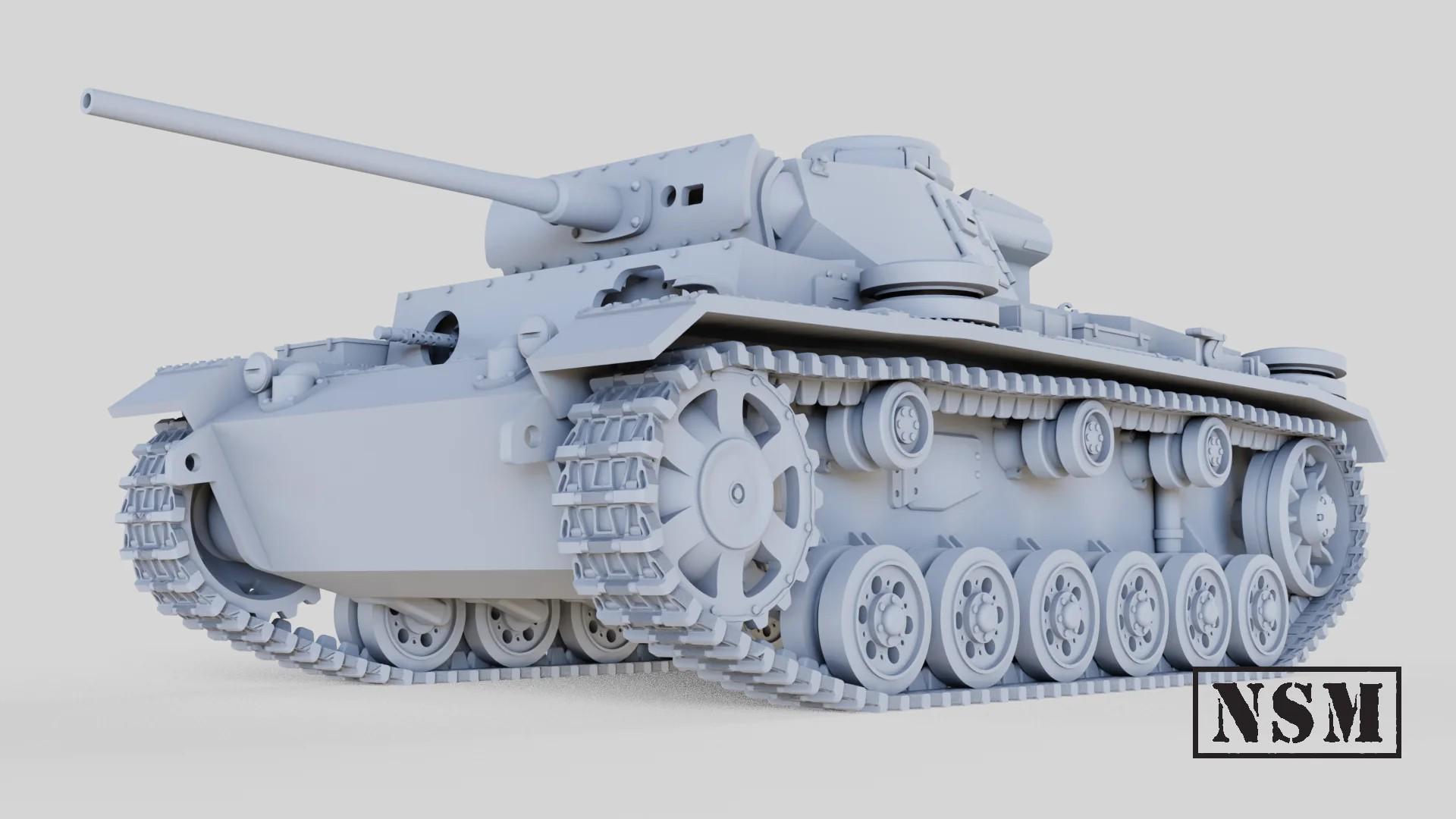 WWII German Panzer III Ausf L Tank Various Scales Historical Wargaming ...