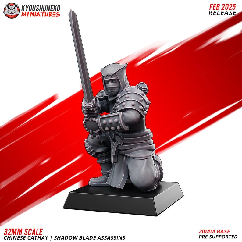 Ancient Chinese Cathay Shadow Blade Assassins Unit (10 Models) Various ...
