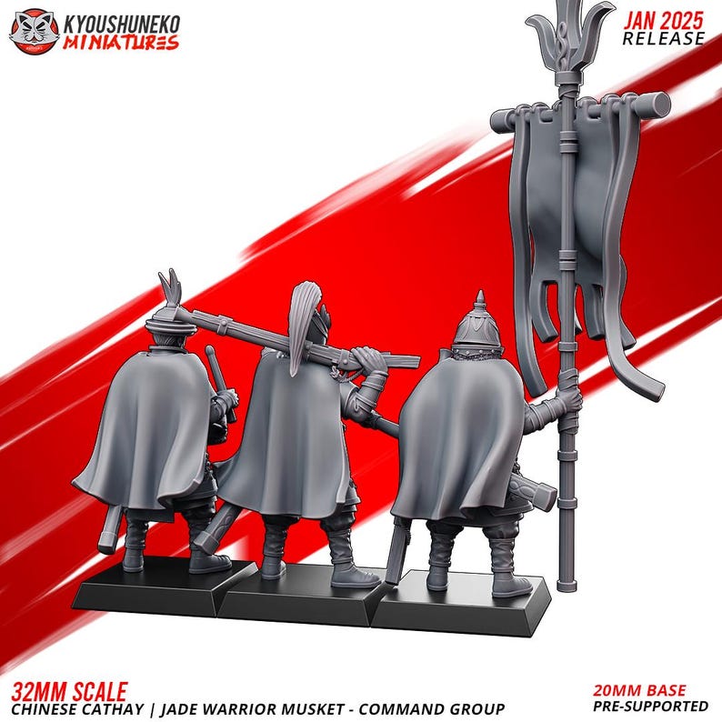 Ancient Chinese Cathay Jade Warriors Musket Unit (10 Models) Various ...
