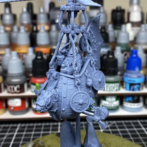 Dwarf Flying Machine With Crew and Scenic Base 4 Variants Highland ...