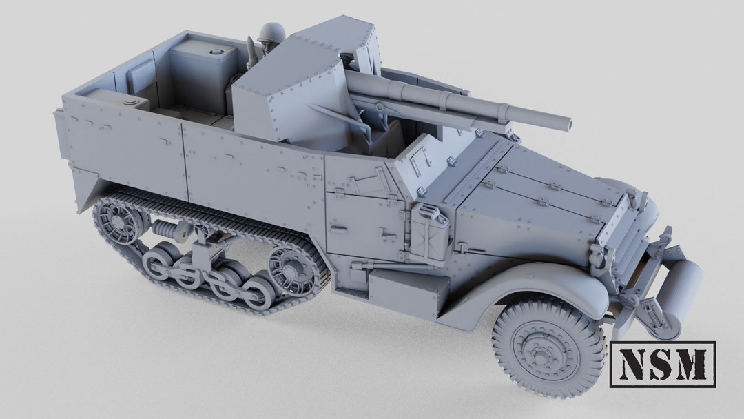 WWII US M3 75mm GMC Halftrack With Option for T12 Various Scales ...