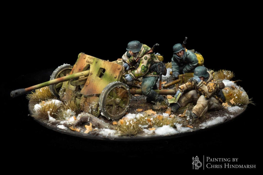 WWII Late War Winter German Pak38 With Crew Various Scales Historical ...