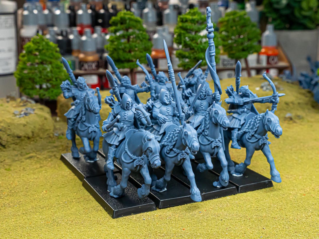 Fantasy Wargaming Mounted Feral Elves Archers With Command Group 8 ...