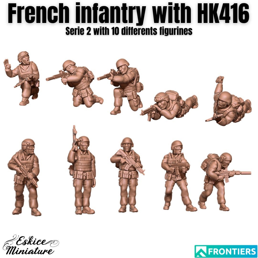 Bolt Action Coc Modern Warfare Battle Group French Infantry HK416 10 ...