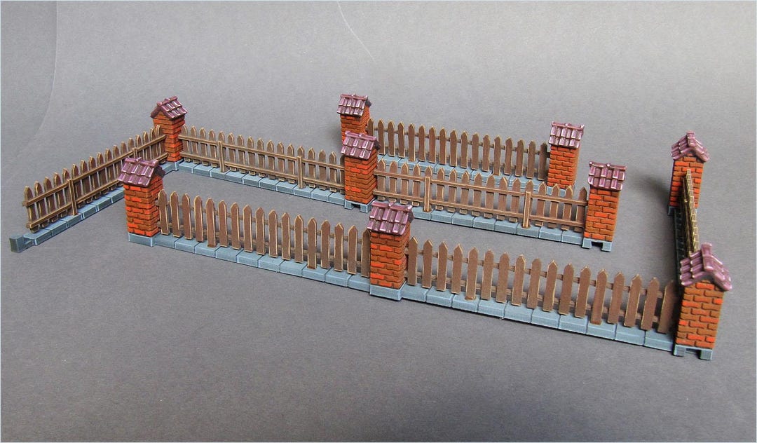 Wargaming Terrain Wooden Fence Set Various Scales Historical Wargaming ...
