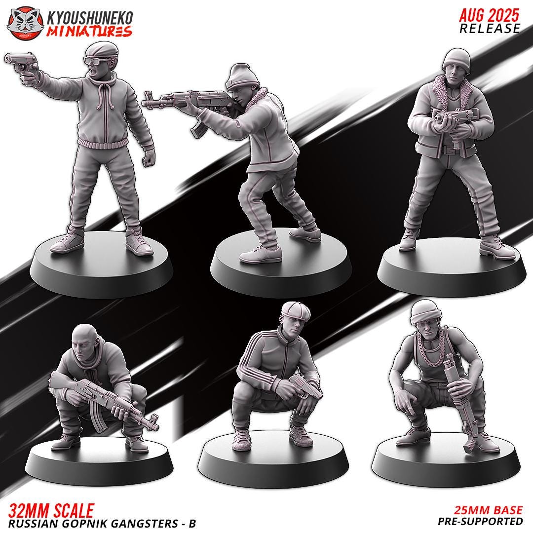 Modern Warfare Post Apocalyptic Russian Gopnik Gangsters Set (12 Models ...