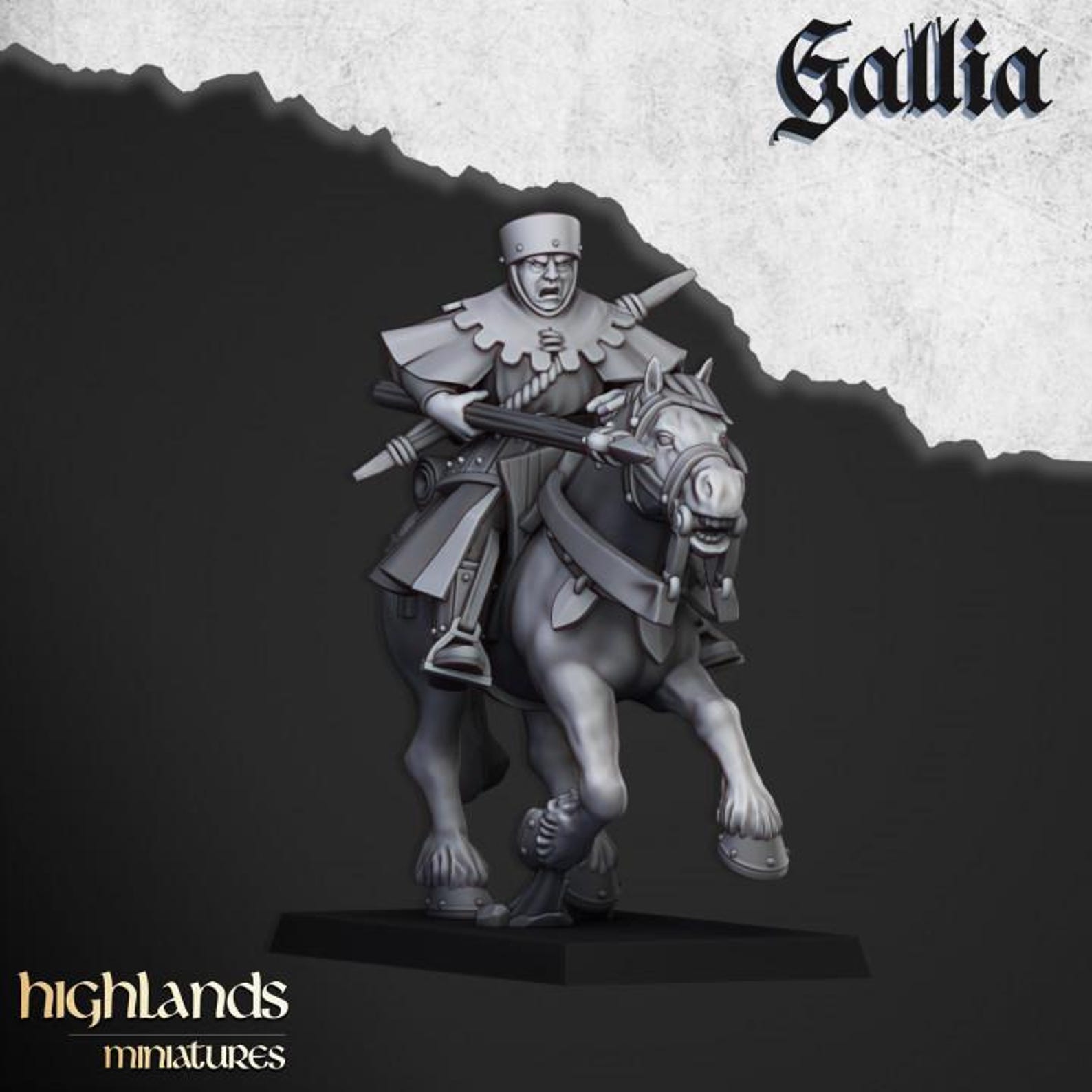 Mounted Men at Arms With Command Group 10 Models Highland Miniatures ...