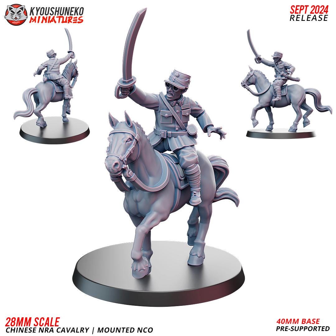 WWII Chinese NRA Cavalry NCO Various Scales Historical Wargaming - Etsy