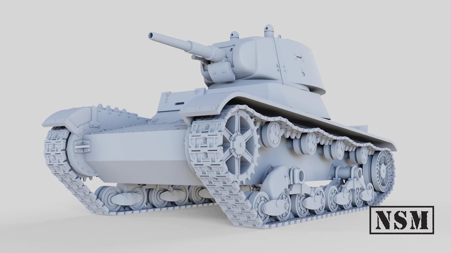 WWII Soviet T26 Mod 1940 or OT-133 Various Scales Historical Wargaming ...
