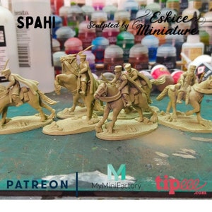 WWII French Spahi Cavalry Unit (6 Models) Various Scales Historical ...