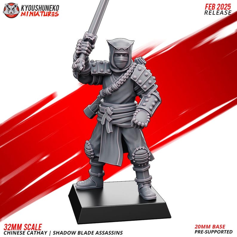 Ancient Chinese Cathay Shadow Blade Assassins Unit (10 Models) Various ...