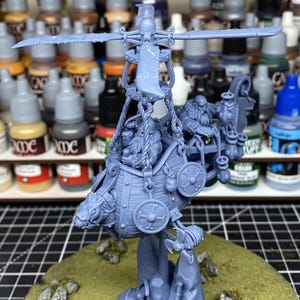 Dwarf Flying Machine With Crew and Scenic Base 4 Variants Highland ...