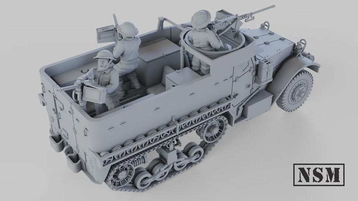 WWII British M9A1 Halftrack With Crew Various Scales Historical ...