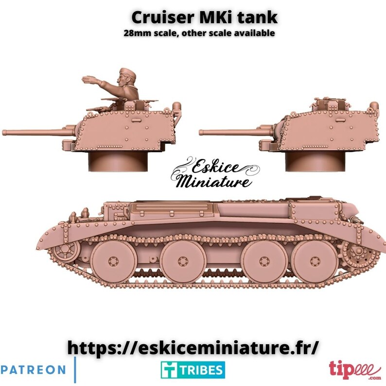 WWII British Cruiser Mark I Tank Various Scales Historical Wargaming ...
