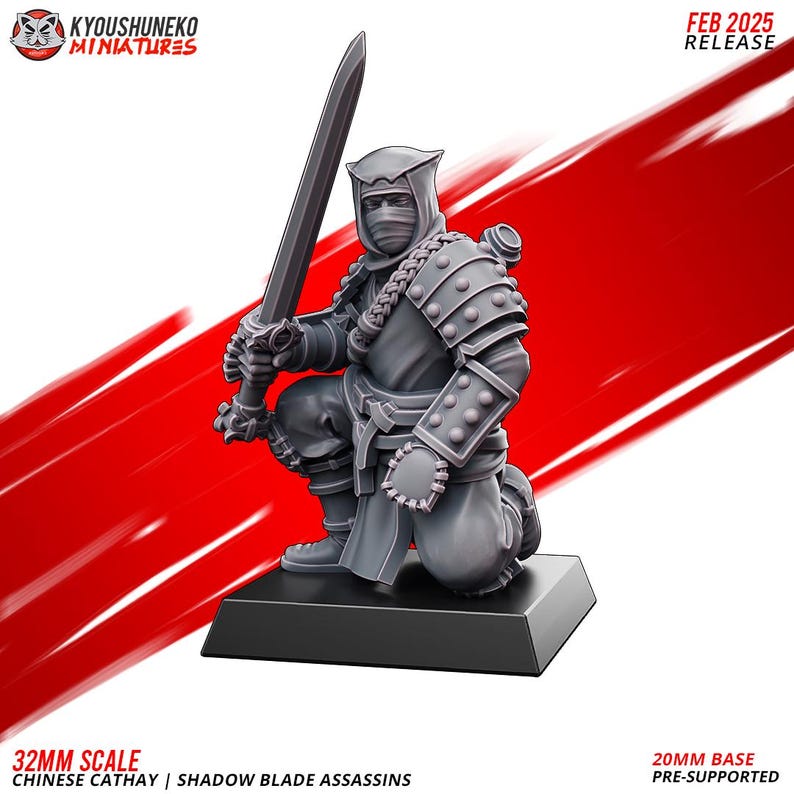 Ancient Chinese Cathay Shadow Blade Assassins Unit (10 Models) Various ...