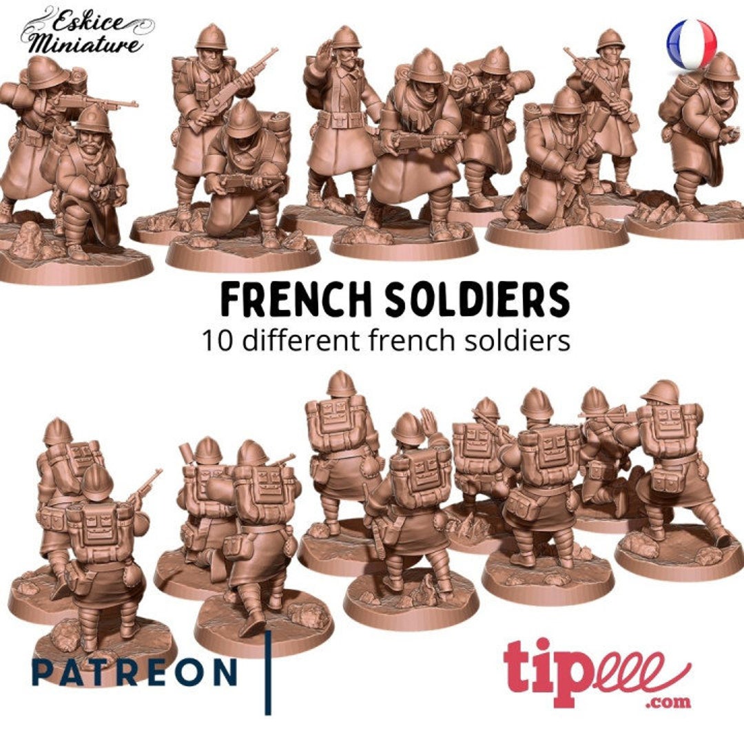 Bolt Action Battlegroup French Infantry Squad 10 28mm - Etsy