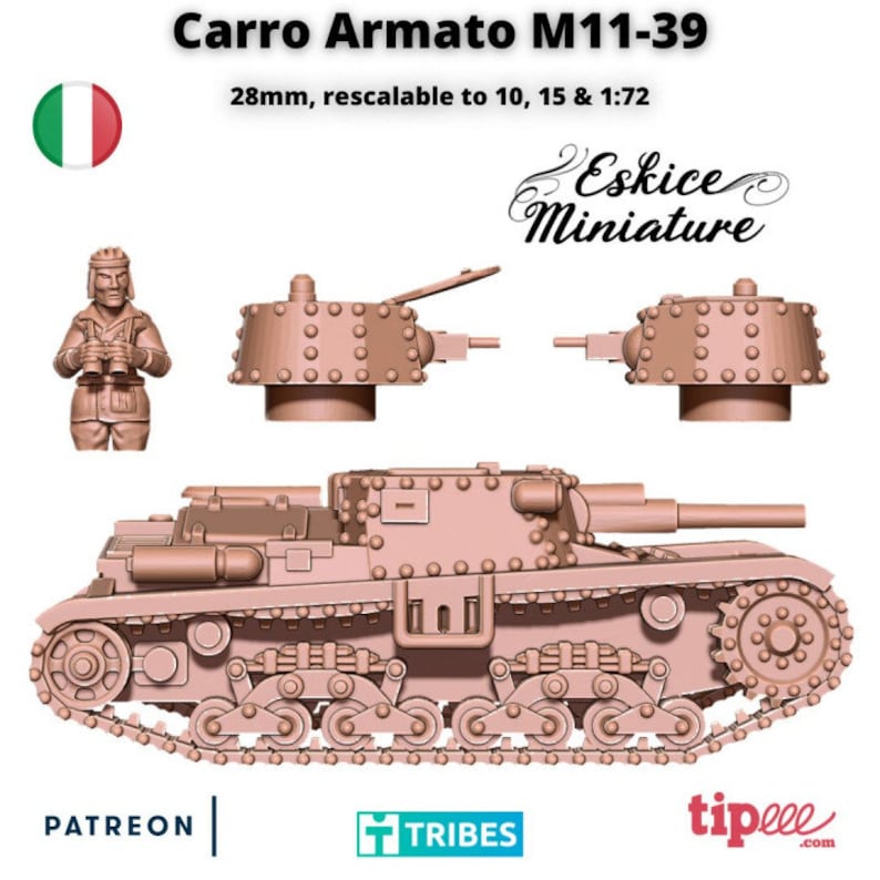 WWII Italian Carro Armato M11-39 Tank Various Scales Historical ...