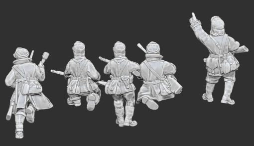 WWII Finnish Infantry Squad (5 Models) Various Scales Historical ...