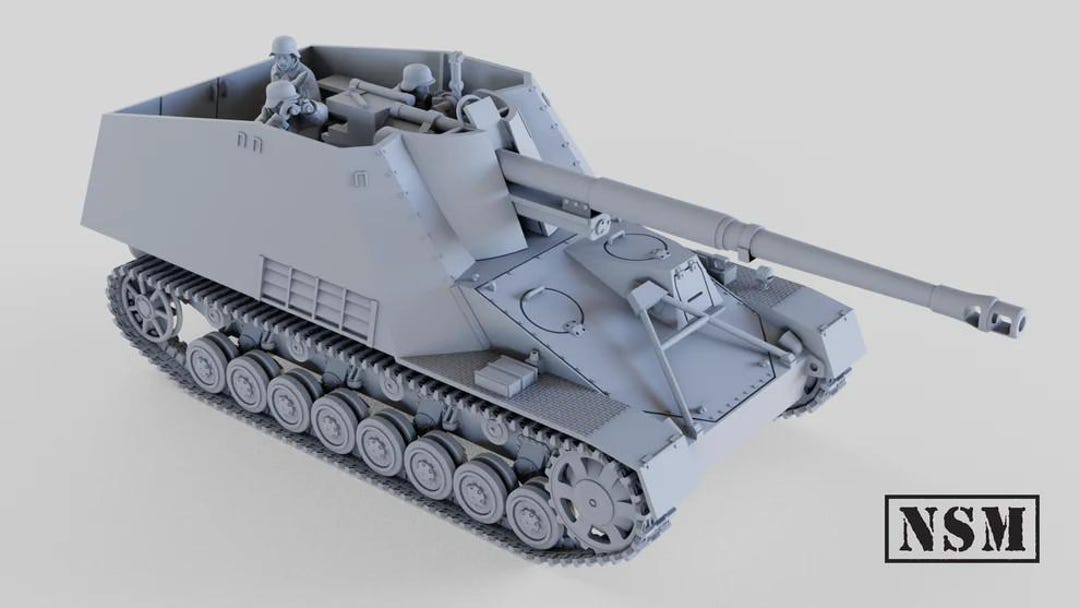 WWII German Nashorn Tank Destroyer With Crew Various Scales Historical ...