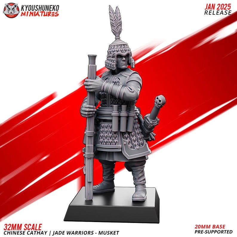 Ancient Chinese Cathay Jade Warriors Musket Unit (10 Models) Various ...