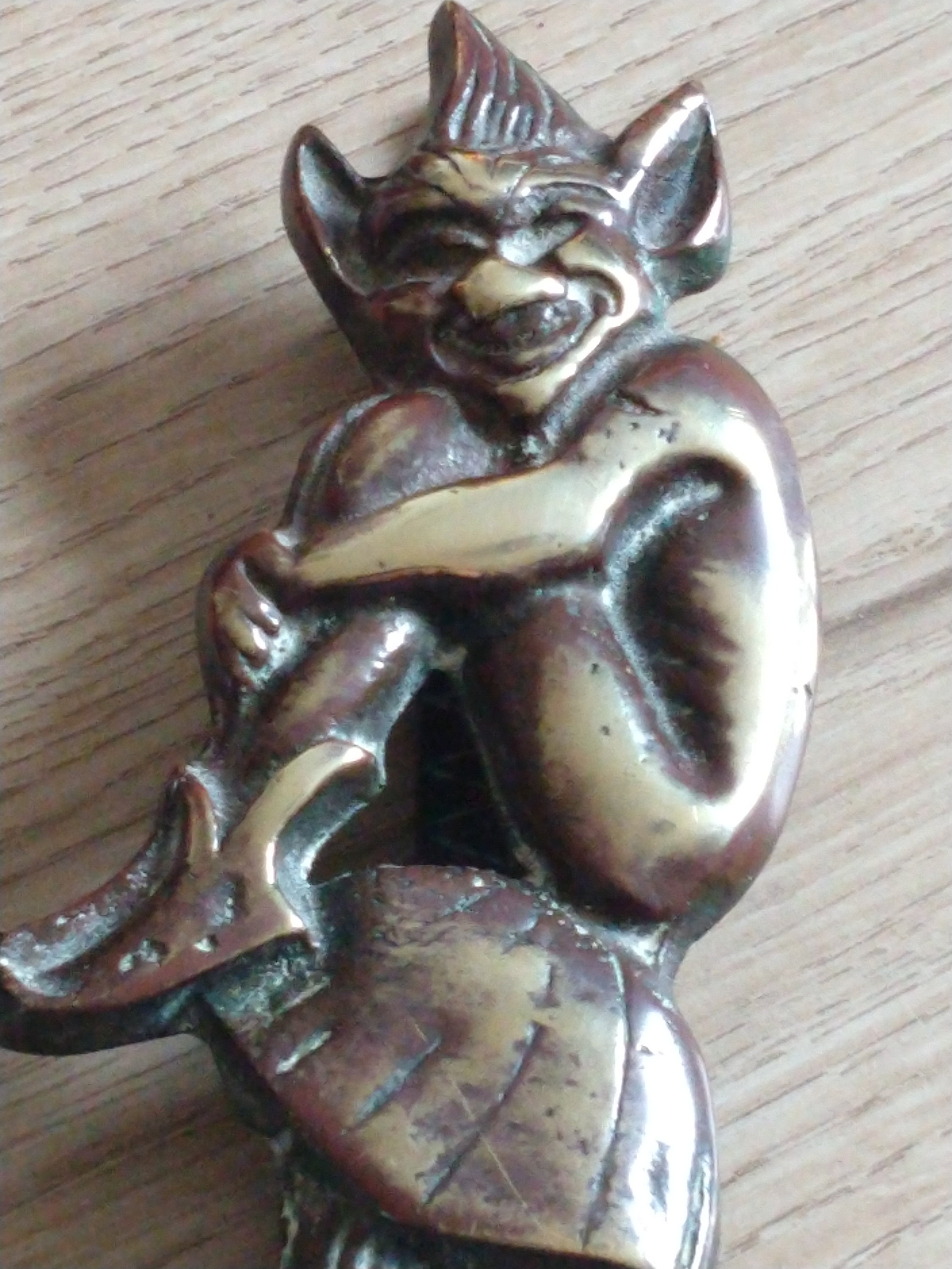 A Great Vintage Brass Cornish Pixie Door Knocker. Brass Cornish Lucky ...