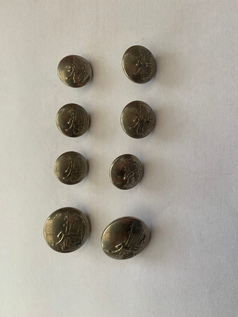 8 Vintage Military Buttons. WW2 Royal Observer Corps Buttons - Etsy