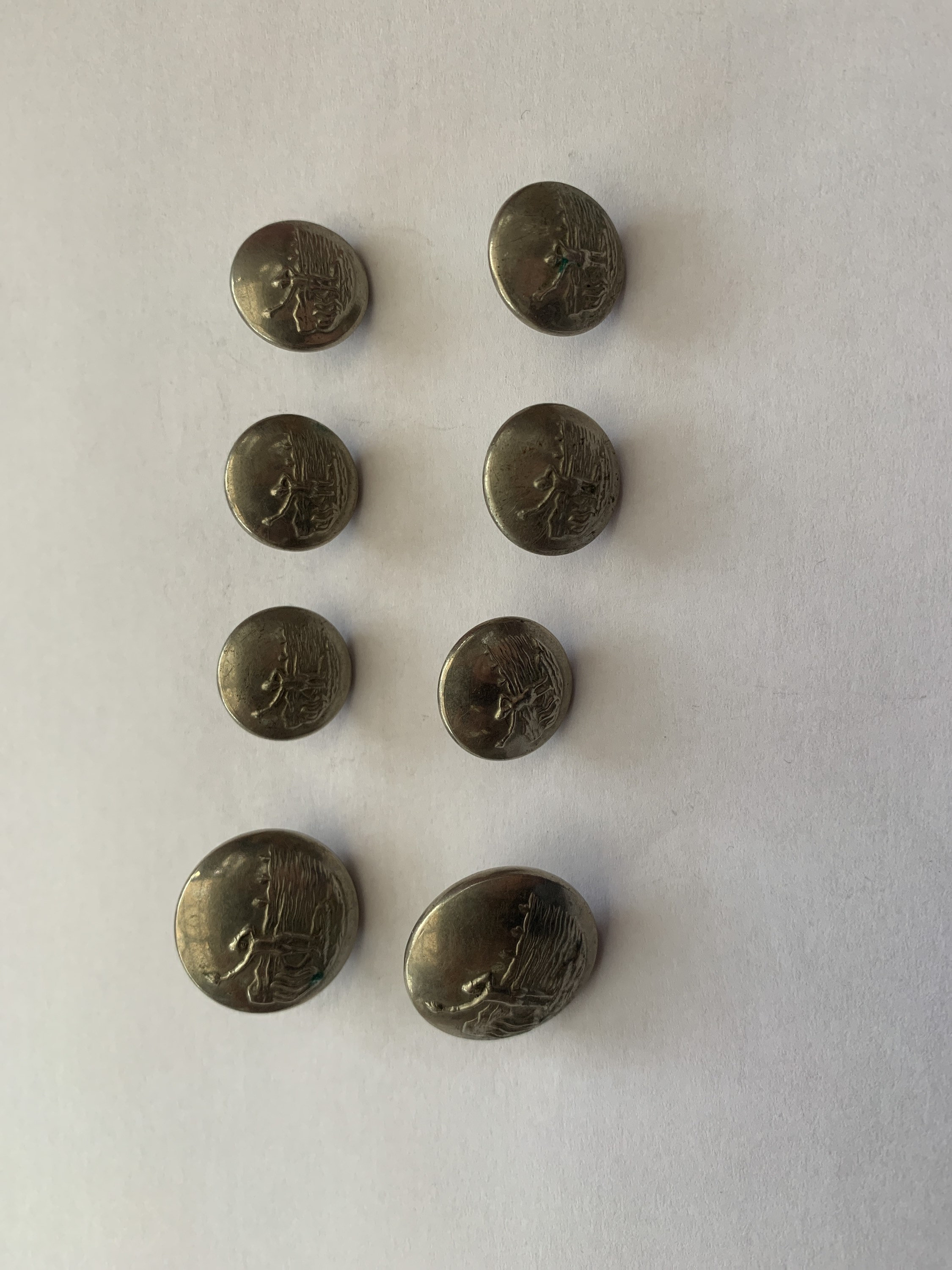 8 Vintage Military Buttons. WW2 Royal Observer Corps Buttons Made by ...