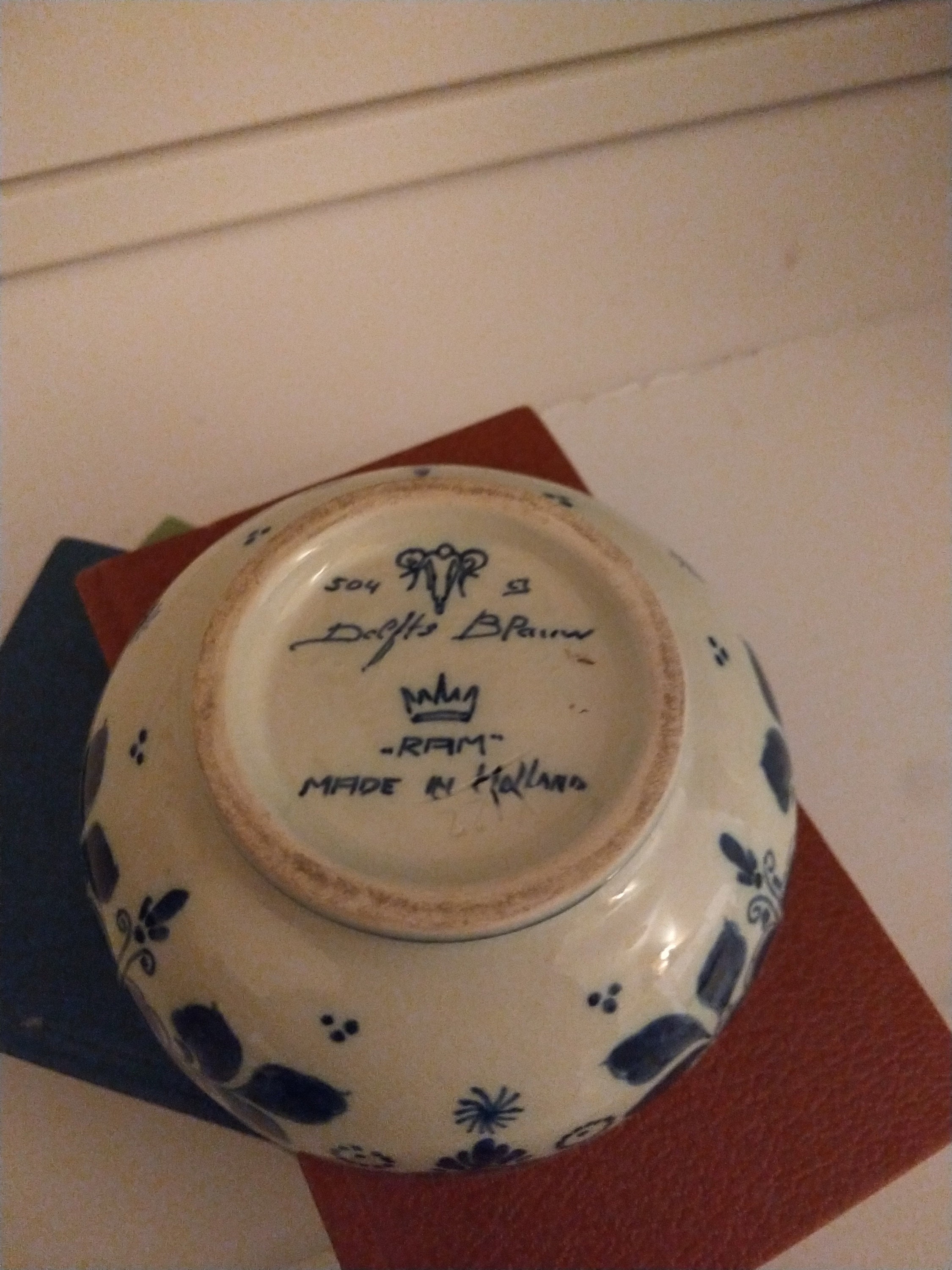 A Gorgeous Rare Old RAM Arnhem Delfts Blauw Pottery Bowl. Delftware ...