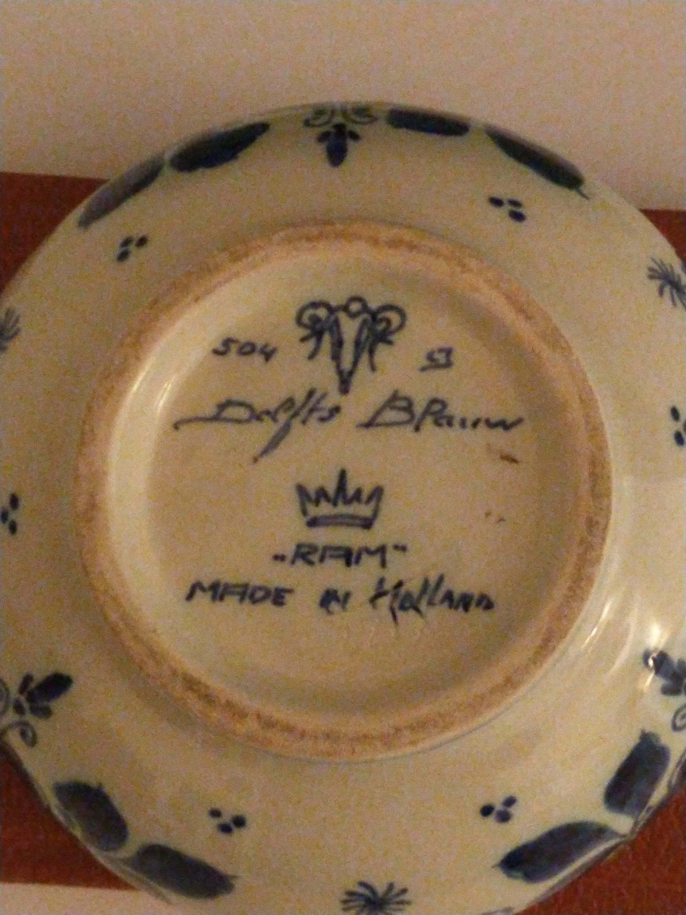 A Gorgeous Rare Old RAM Arnhem Delfts Blauw Pottery Bowl. Delftware ...