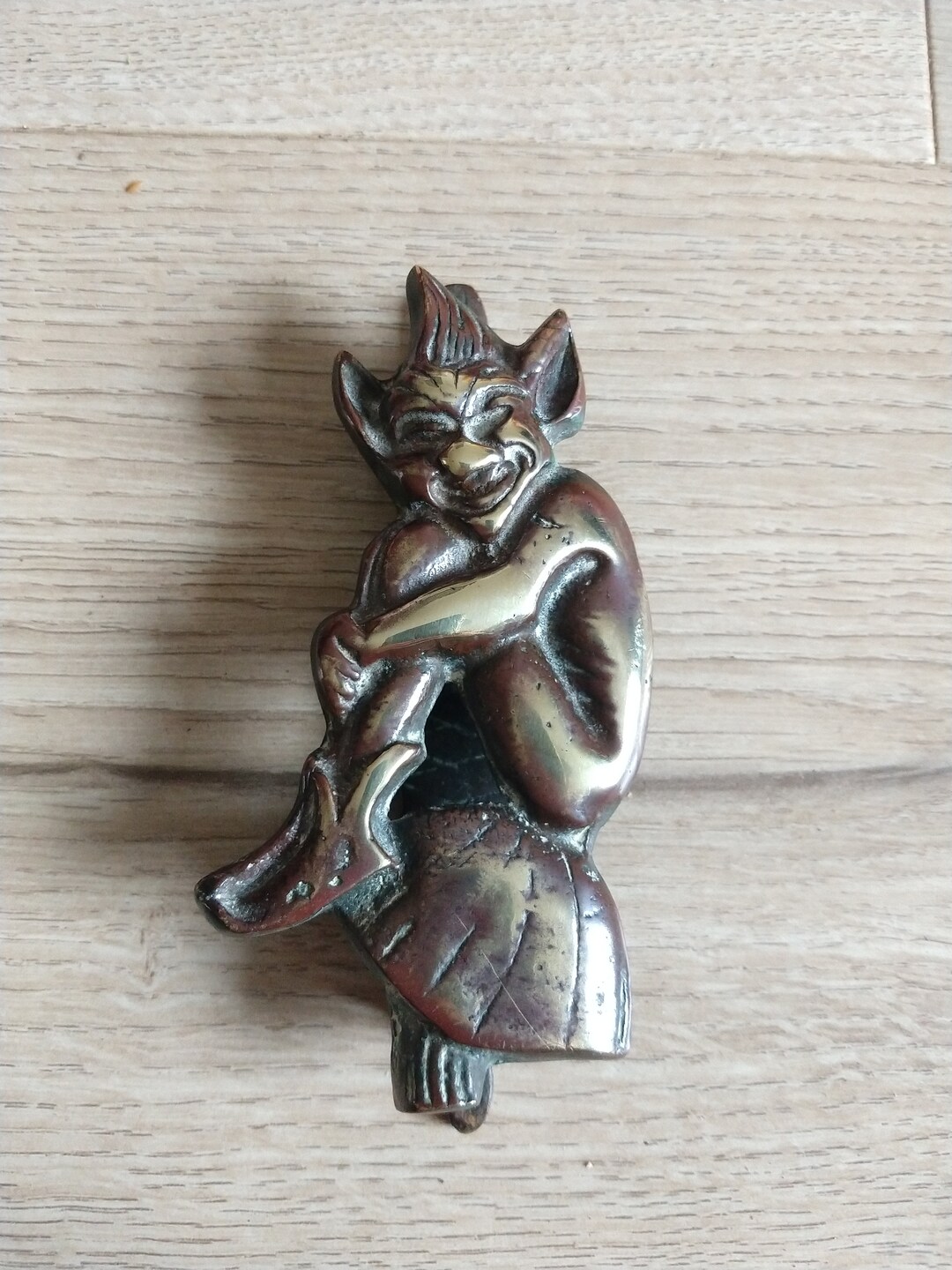 A Great Vintage Brass Cornish Pixie Door Knocker. Brass Cornish Lucky ...