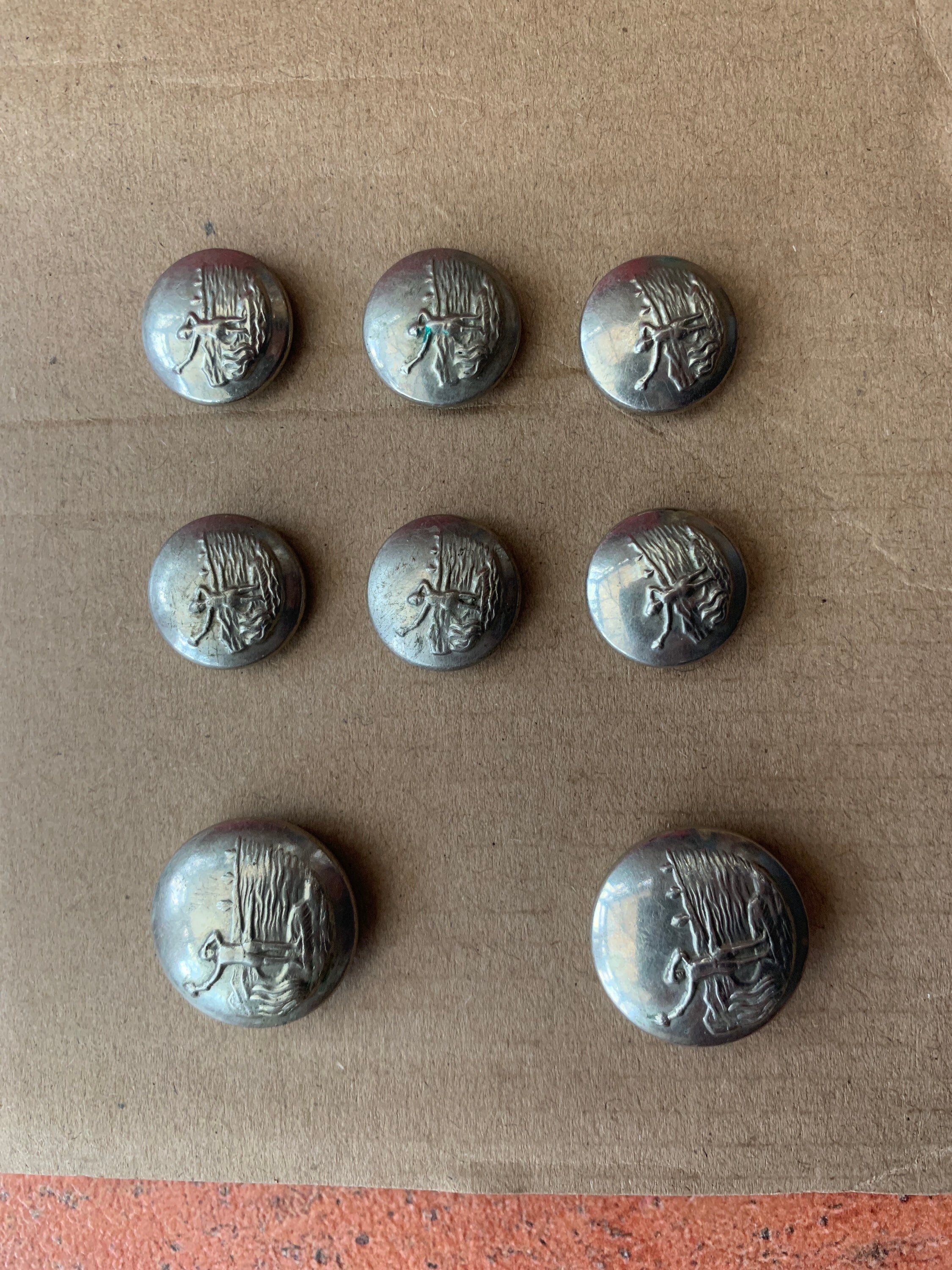 8 Vintage Military Buttons. WW2 Royal Observer Corps Buttons Made by ...