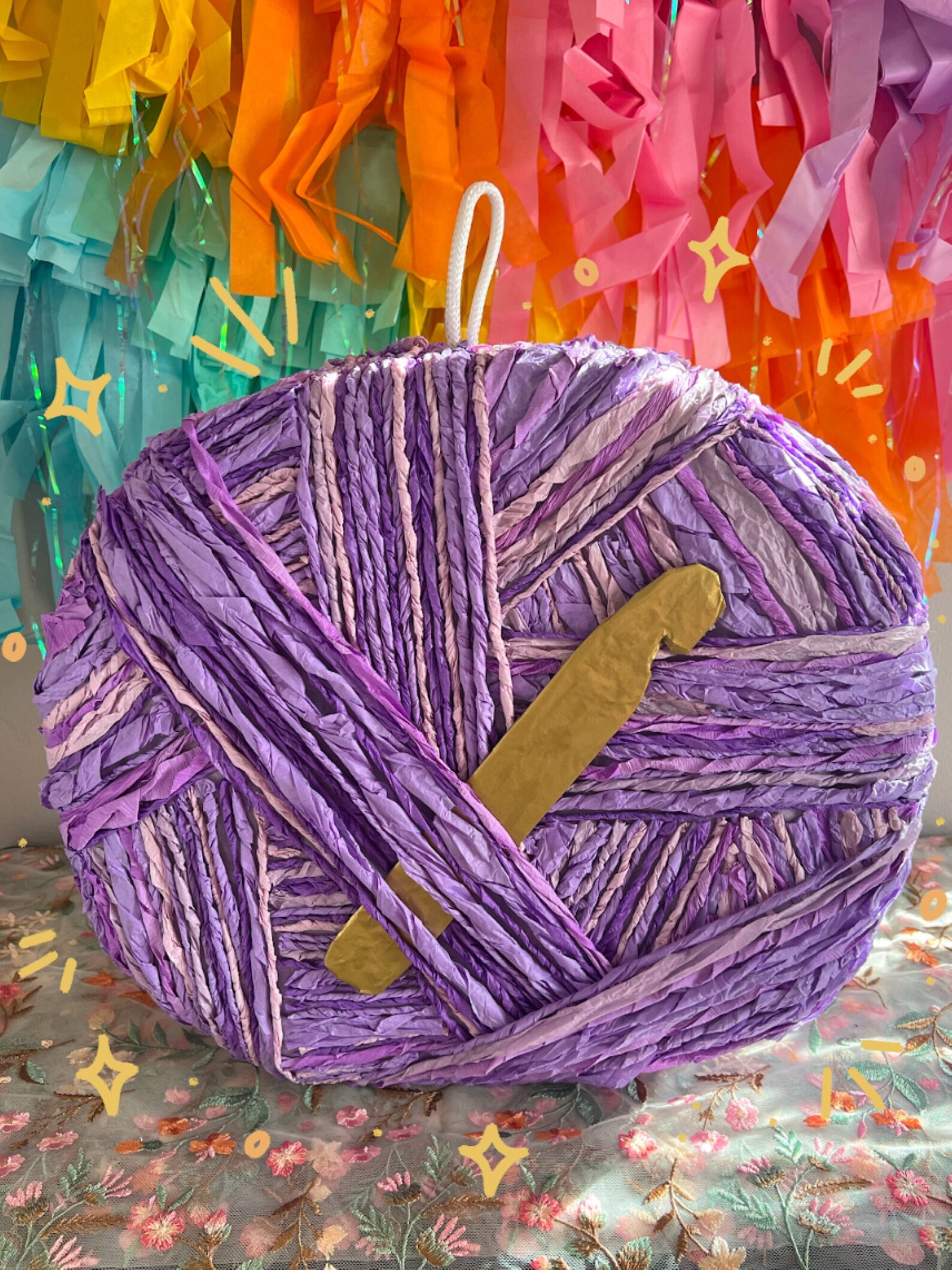 Made to Order Ball of Yarn Piñata | 2D Pinata | Crochet | Crochet ...