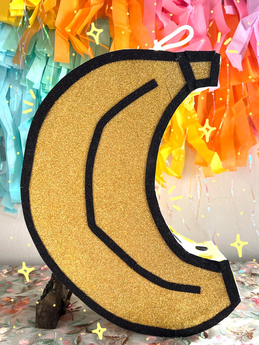 Banana Piñata | Handmade | 2D Pinata | Cute Pinata | Handmade Decor ...