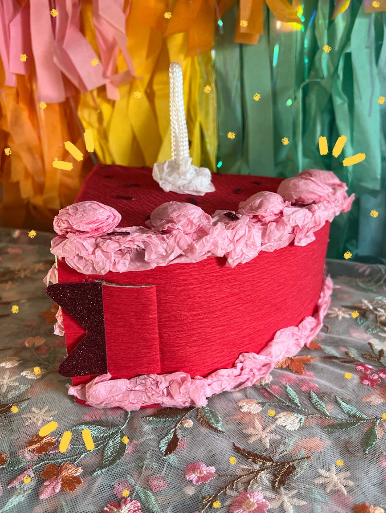 Slice of Cake Piñata | 2D Pinata | Handmade | Fun | Aesthetic Cake ...