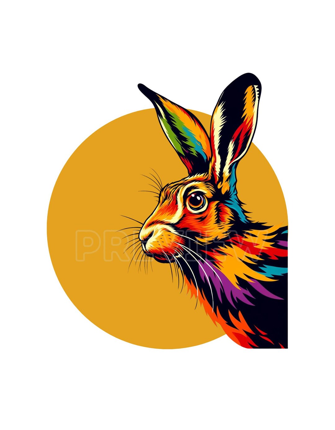 Spring Hare Png for Designs, T-shirts, Print on Demand, Crafts, Gifts ...