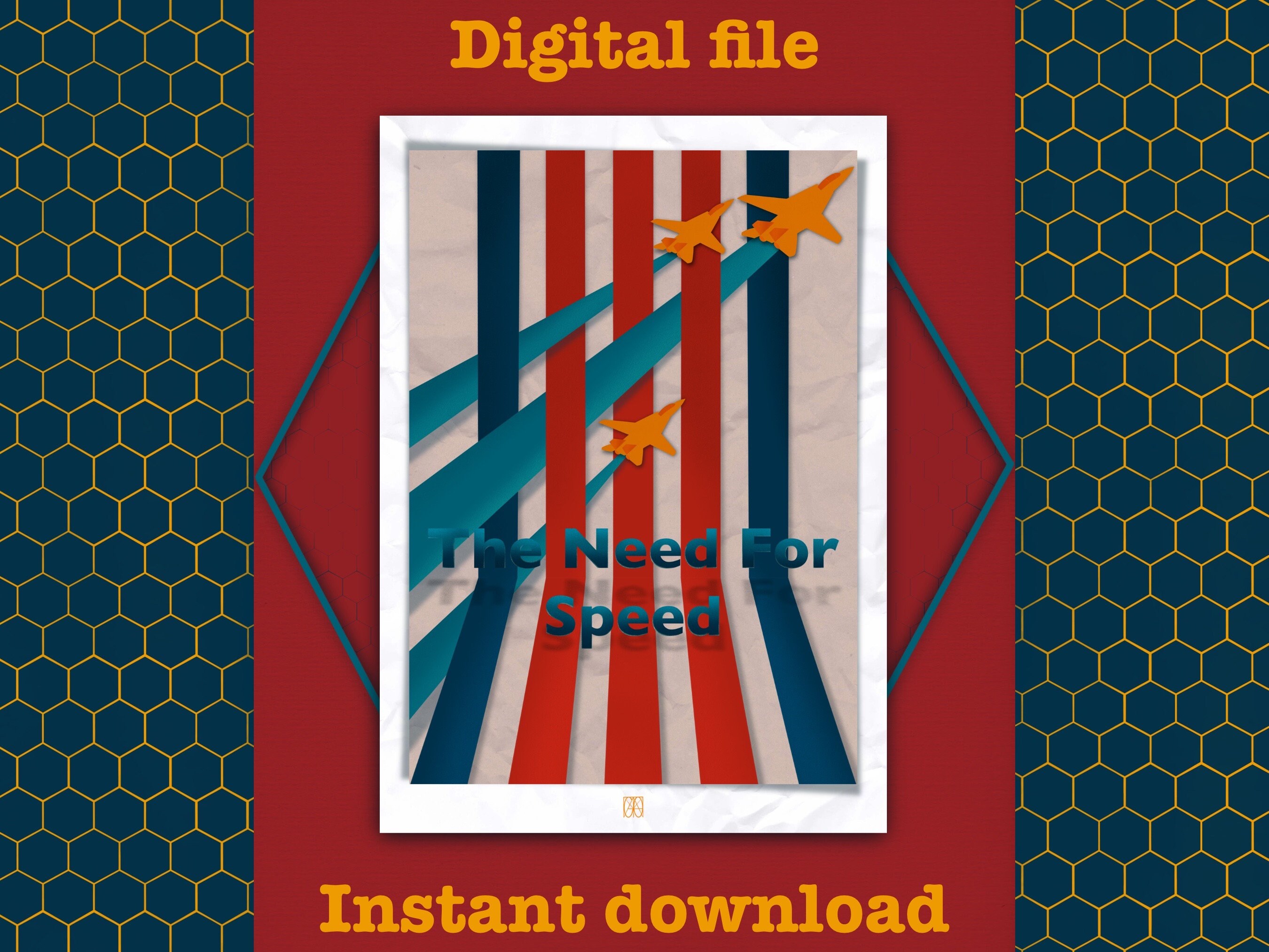 The Need for Speed - Printable Wall Art Poster and Postcard - Top-gun ...