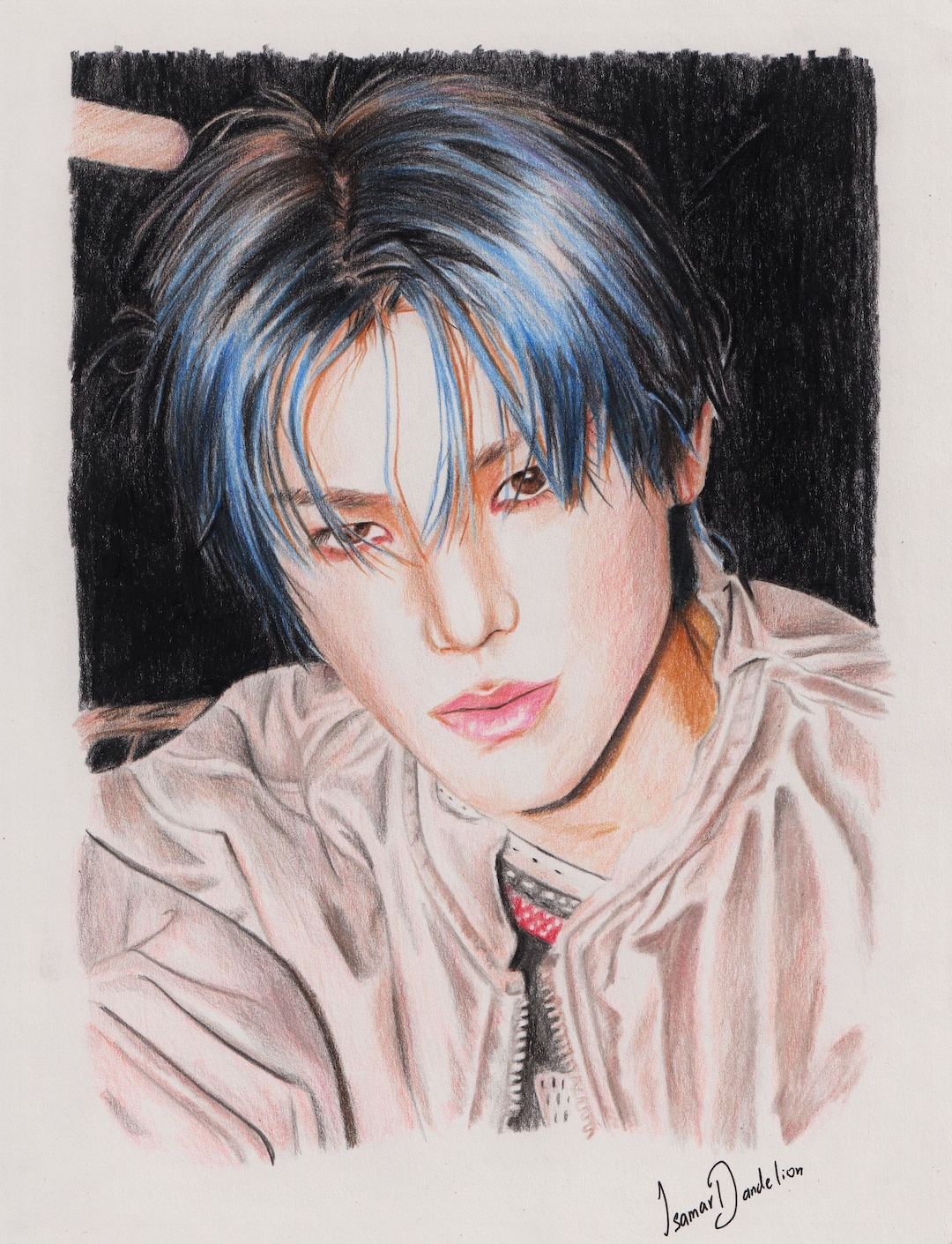 Taeyong Handmade Drawing Color Pencil Original by Isamardandelion - Etsy