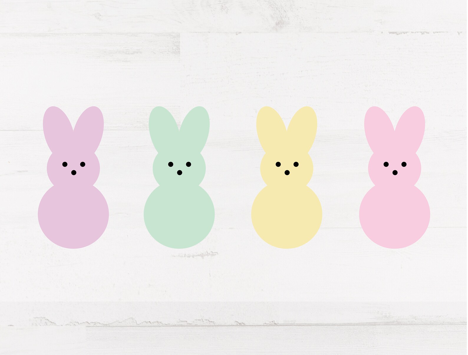 Easter Bunny Peeps SVG Bundle Digital Download Png, Dxf, Easter Clipart ...