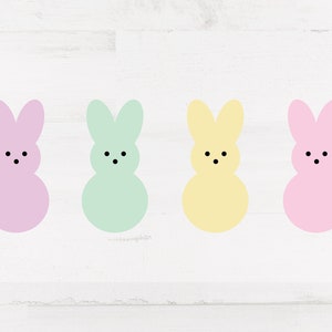 Easter Bunny Peeps SVG Bundle Digital Download Png, Dxf, Easter Clipart ...