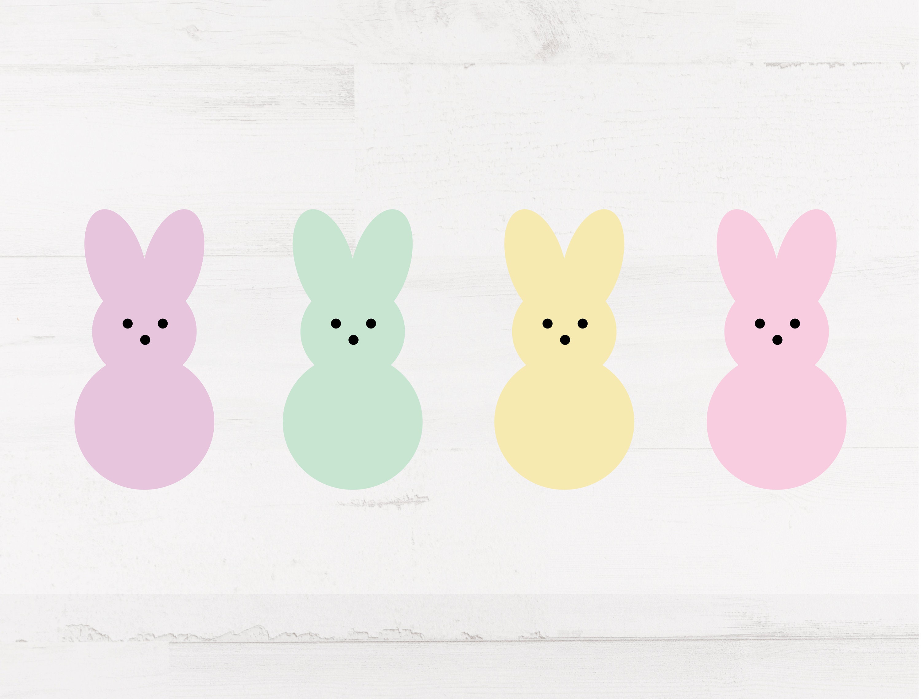 Easter Bunny Peeps SVG Bundle Digital Download Png, Dxf, Easter Clipart ...