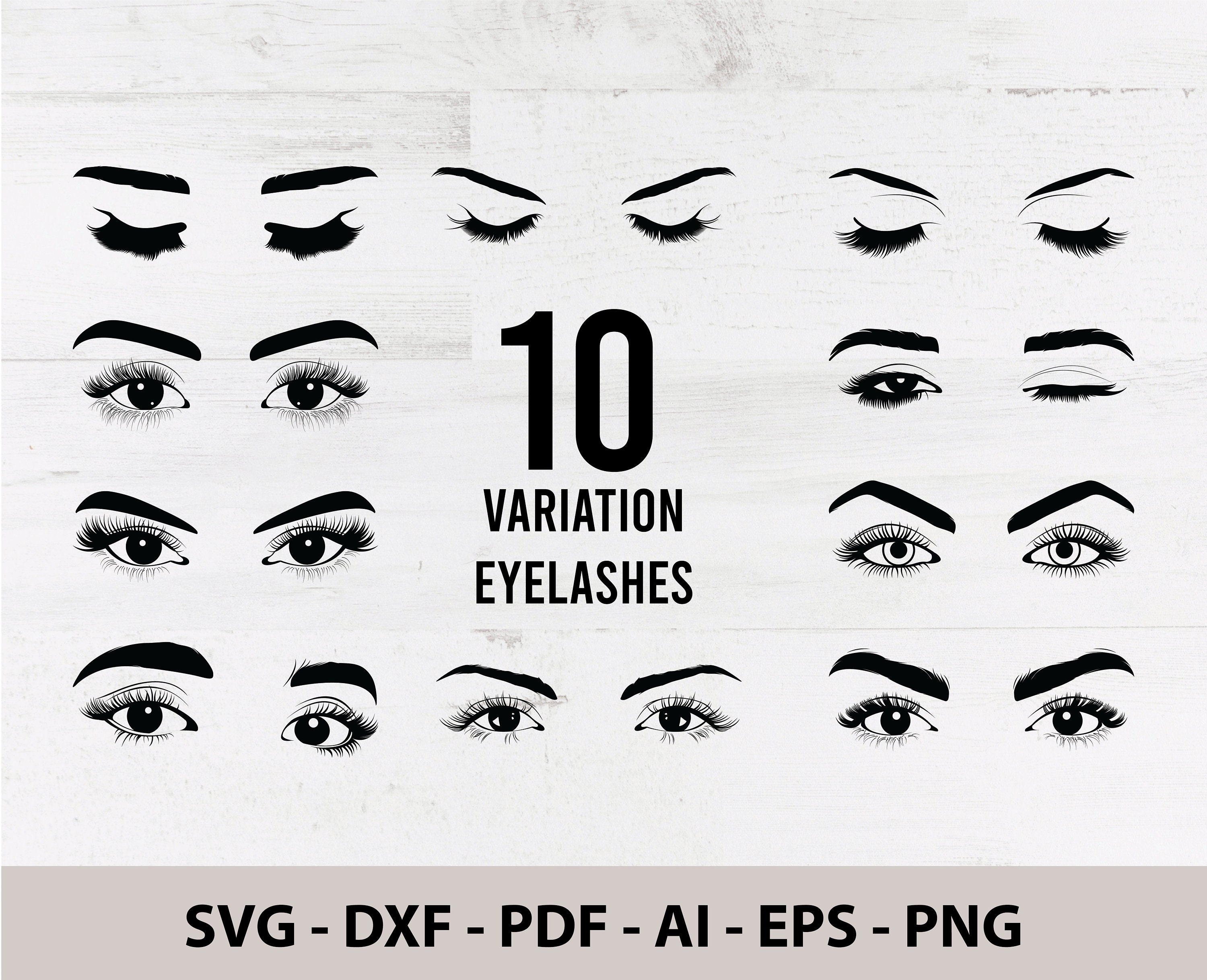 Eyeslash SVG Eyelashes SVG Eyebrow Eyes SVG - Etsy