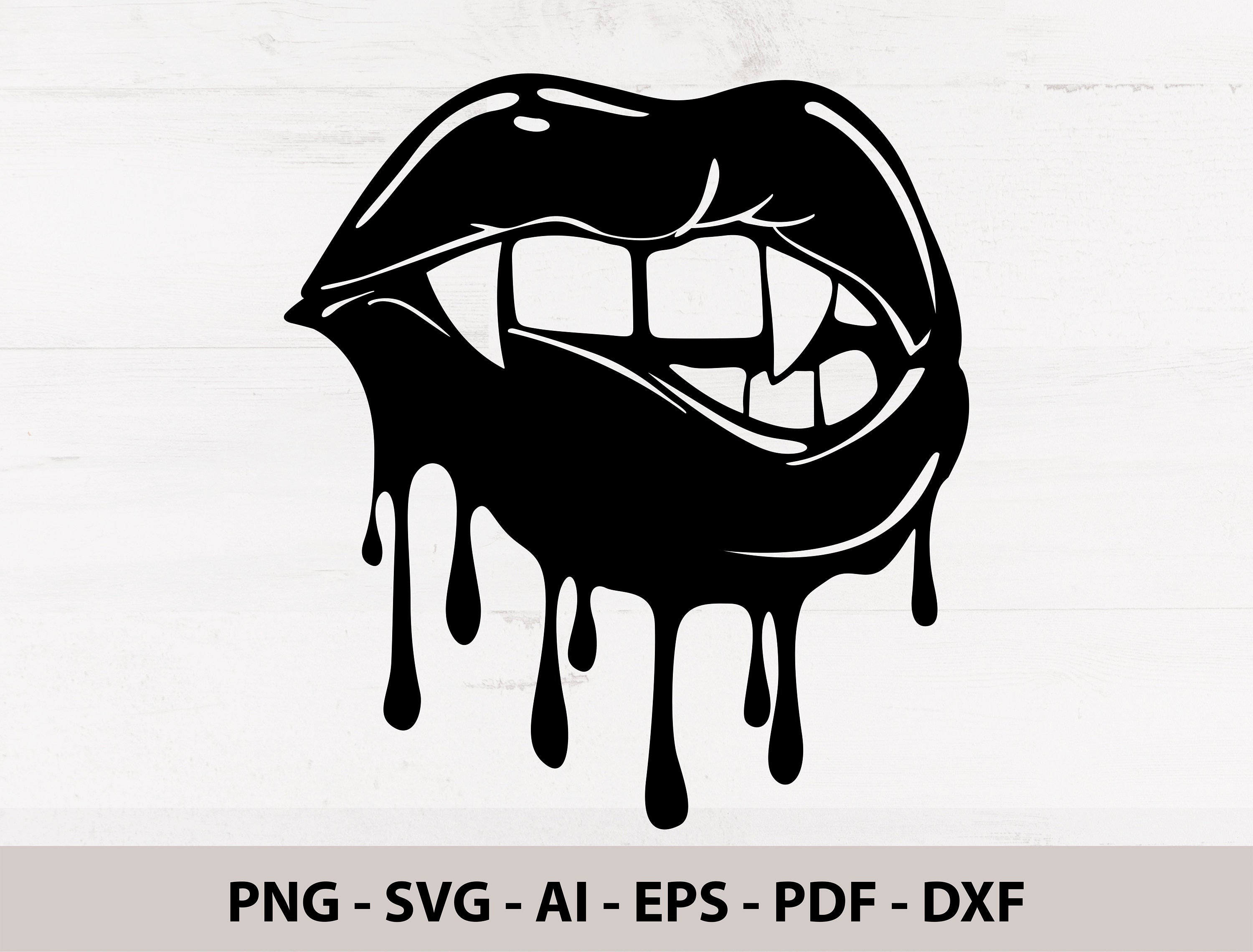 Halloween Vampire Lips SVG, Drip SVG, Spooky SVG, Trick or Treat Svg ...