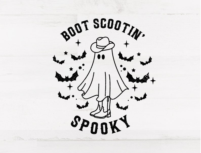 Boot Scoot Spooky PNG, Western Ghost Png, Retro Halloween Design ...