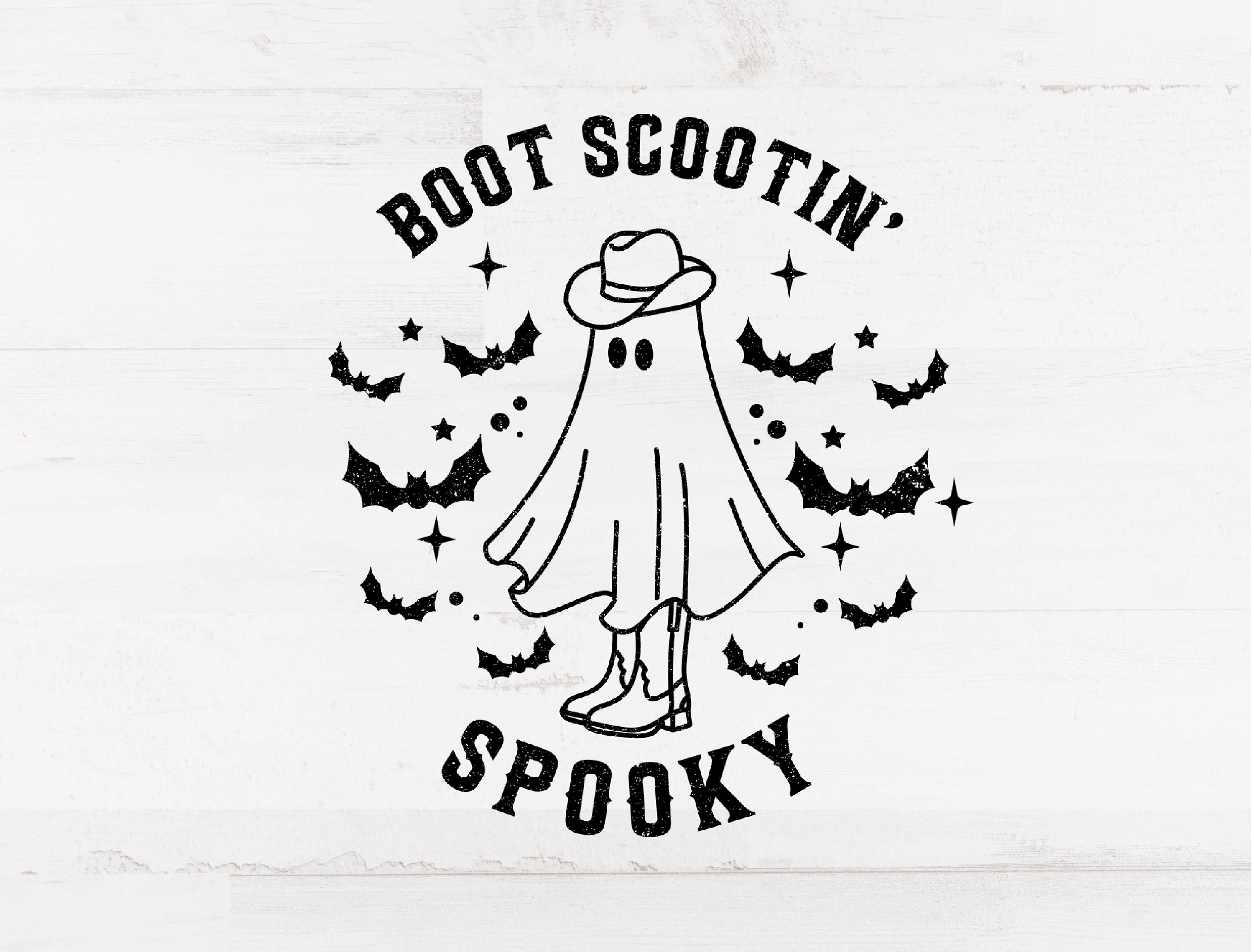 Boot Scoot Spooky PNG, Western Ghost Png, Retro Halloween Design ...