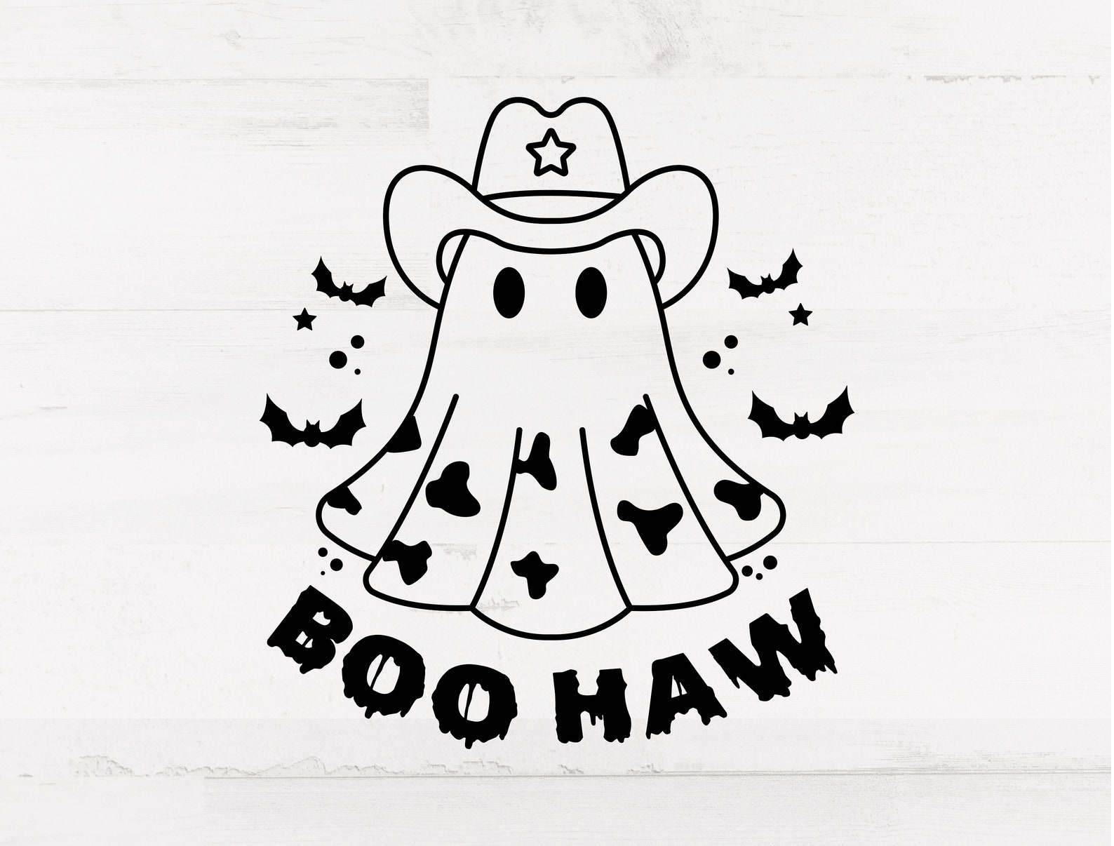 Boo Haw SVG PNG EPS Cowboy Ghost Svg Halloween Svg Funny - Etsy