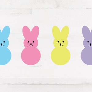 Easter Bunny Peeps SVG Bundle Digital Download Png, Dxf, Easter Clipart ...
