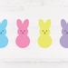 Easter Bunny Peeps SVG Bundle Digital Download Png, Dxf, Easter Clipart ...