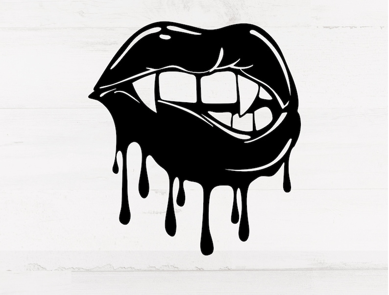 Halloween Vampire Lips SVG, Drip SVG, Spooky SVG, Trick or Treat Svg ...