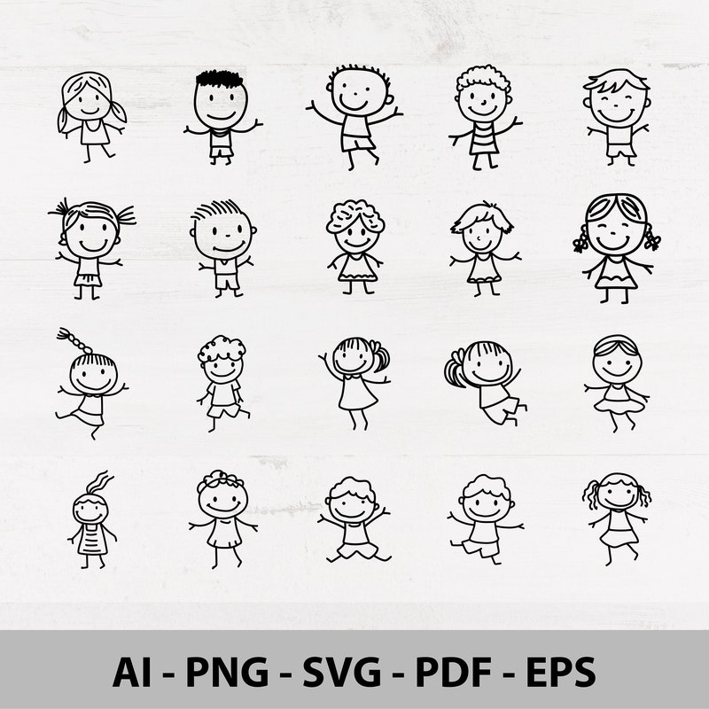 Stick Figures Svg - Etsy