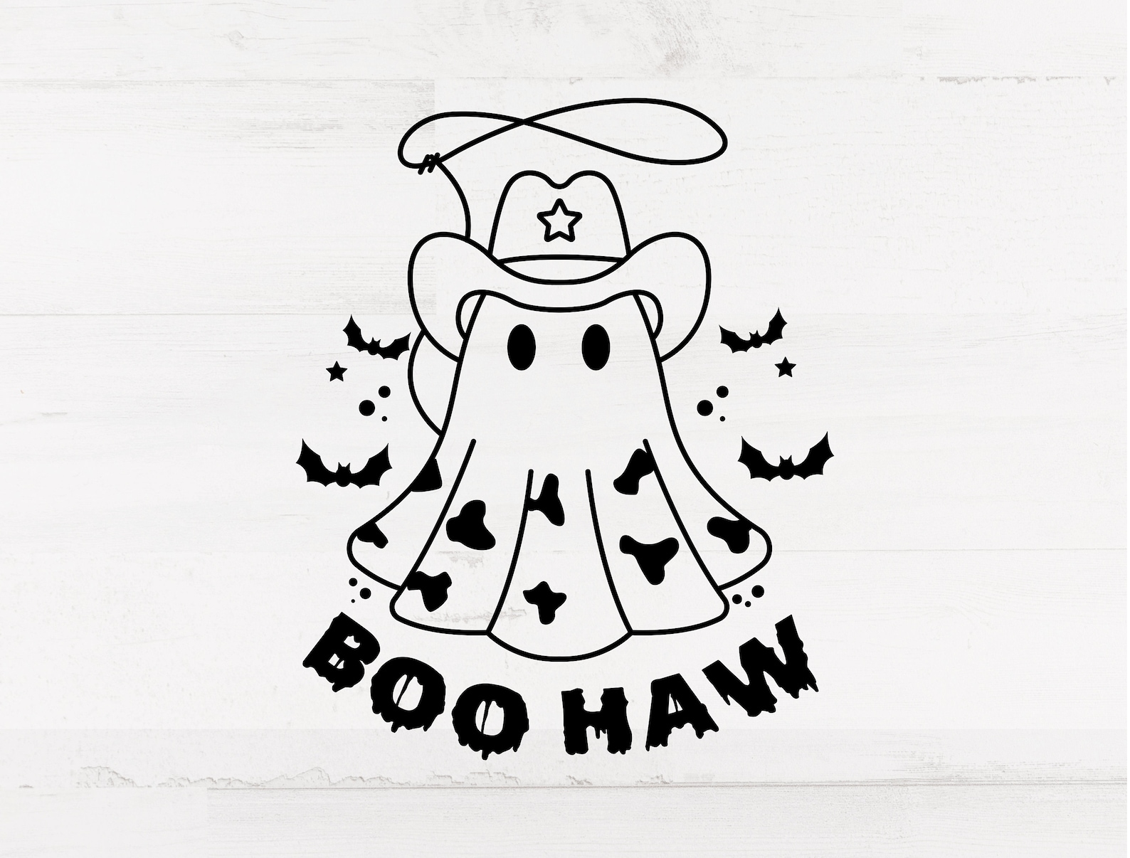 Boo Haw SVG PNG EPS Cowboy Ghost Svg Halloween Svg Funny - Etsy